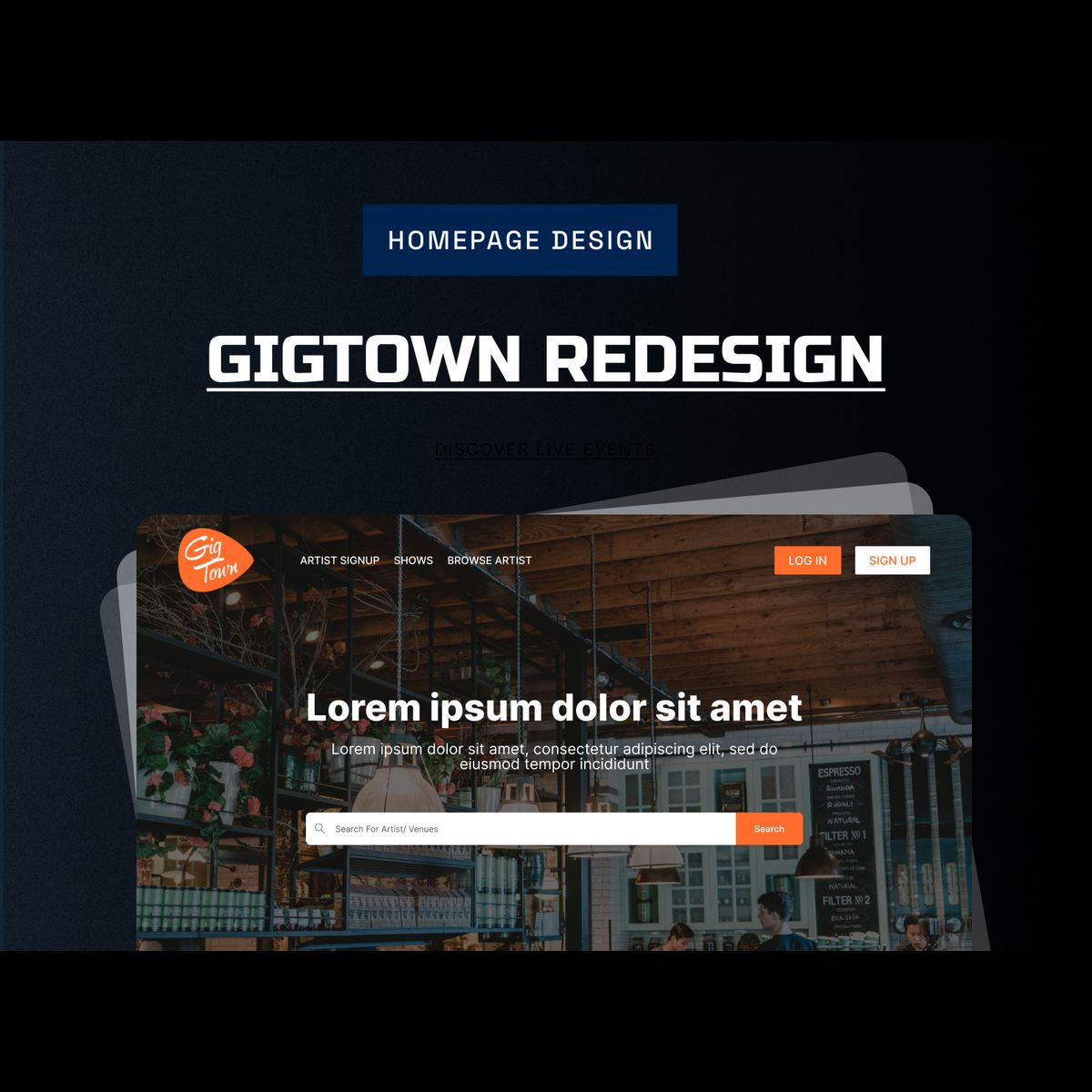 An attempt to improve the homepage of gigtown
